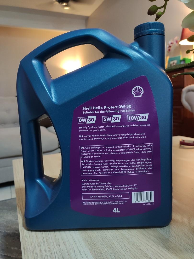 Shell Helix Protect 0W-30 (4L), Auto Accessories on Carousell