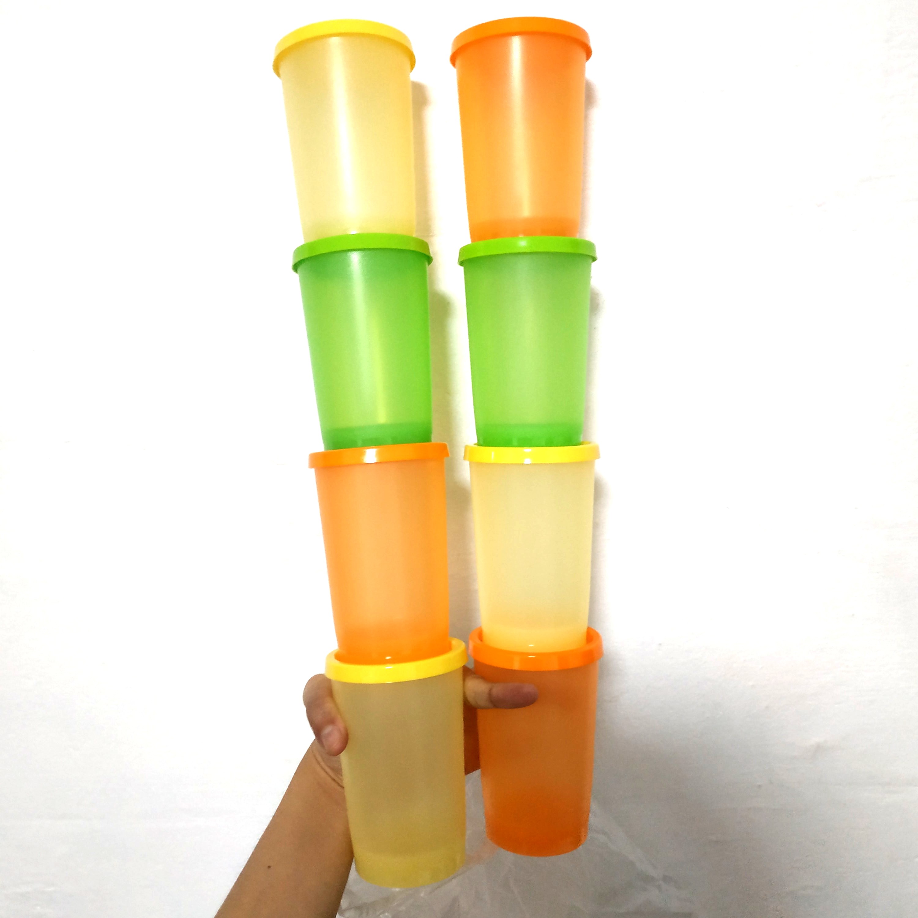 Tupperware 200 ml Juice Tumbler Cup Container Set of 8, Furniture ...