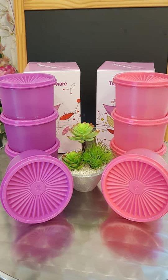 Tupperware Mini Deco Canister (4) 600ml, Home Appliances, Kitchenware ...
