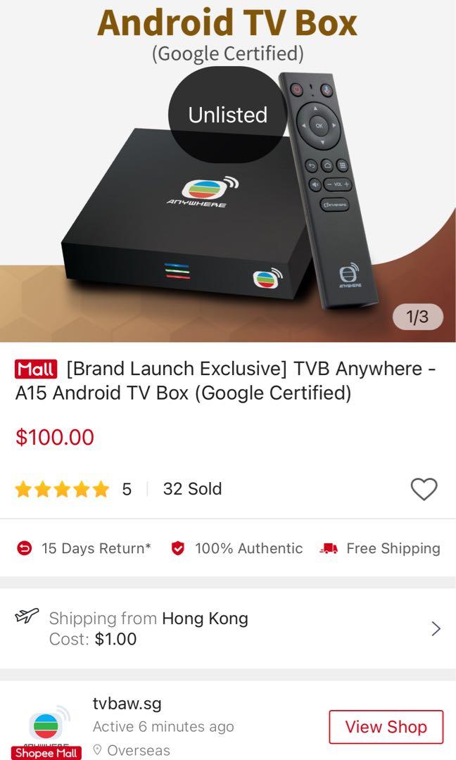Xmas sale! TVB Anywhere - A15 Android TV Box (Google Certified), TV ...
