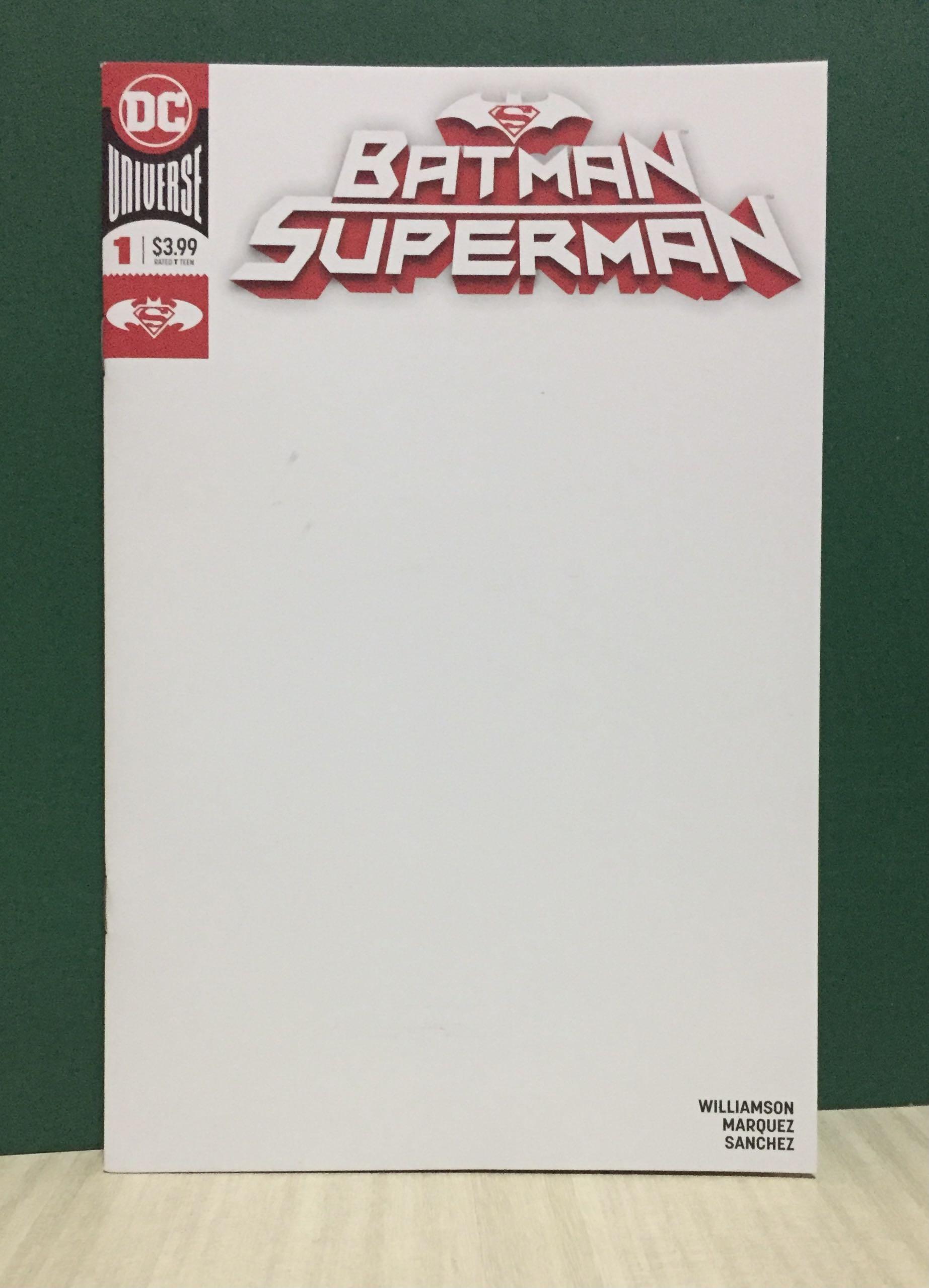 Batman Superman #1 Blank variant, Hobbies & Toys, Books & Magazines ...