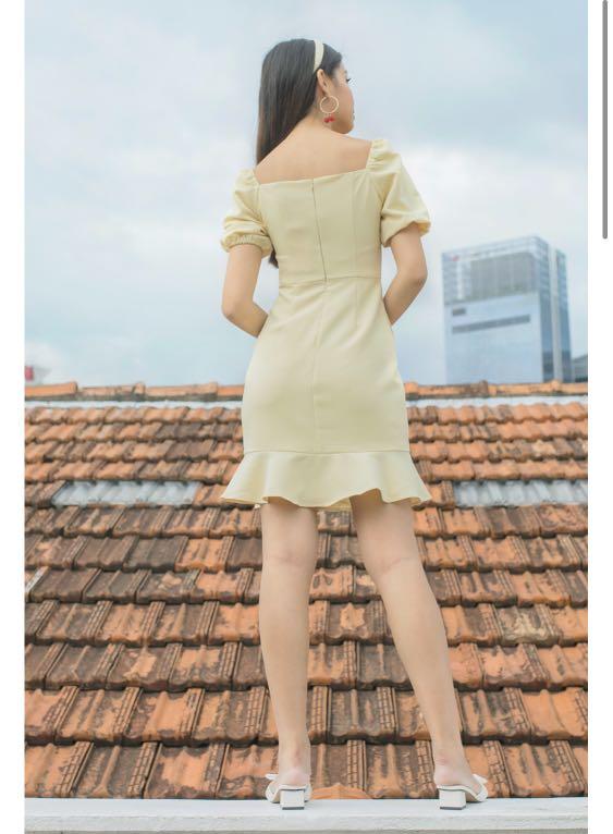 Brand new MGP LABEL JAMILA FLUTTER DRESS IN YELLOW in Size S, Women's ...