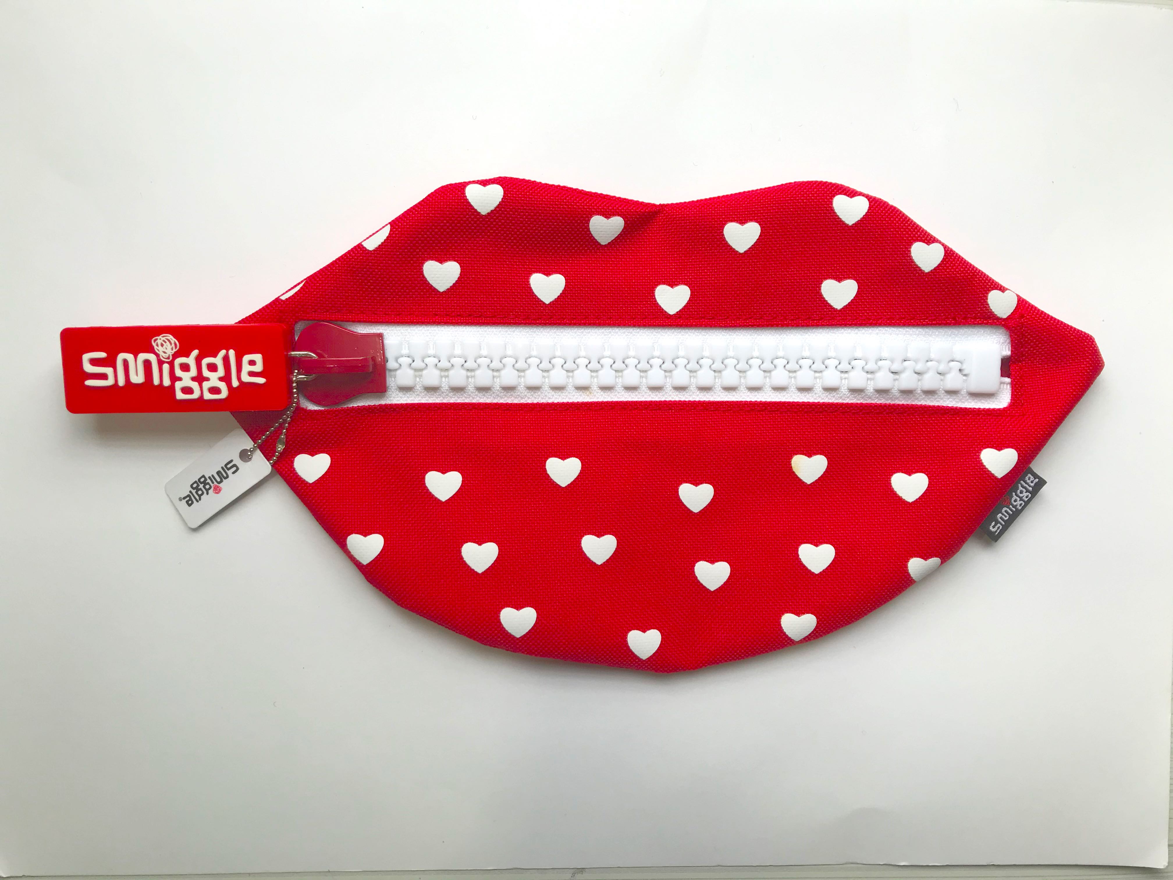 [BRAND NEW] Smiggle red lips pouch/case, Hobbies & Toys, Stationery ...