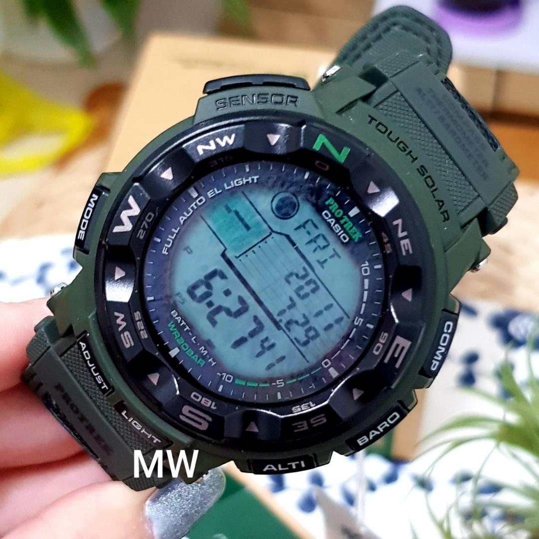 Casio protrek nylon cloth prg250b prg-250b-3 men's watch, Mobile Phones ...