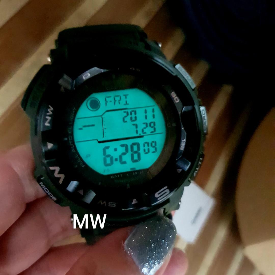 Casio protrek nylon cloth prg250b prg-250b-3 men's watch, Mobile Phones ...