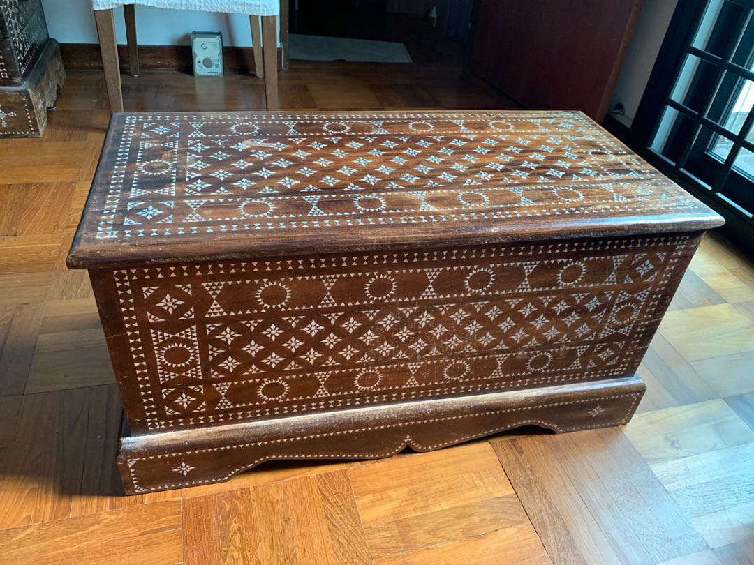 Chest Indonesian, Furniture, Home Decor, Antiques on Carousell