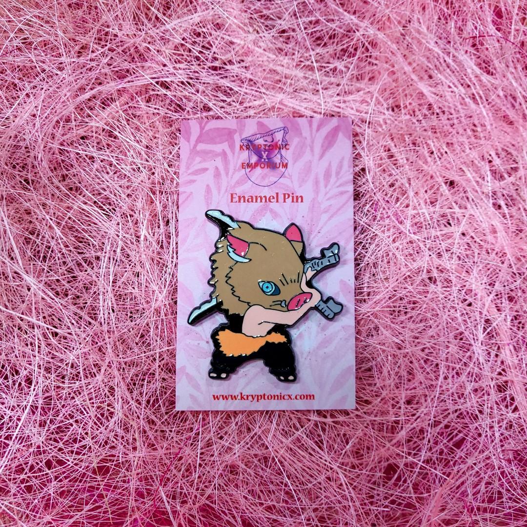 Demon Slayer: Kimetsu No Yaiba Inosuke Hashibira Pin, Women's Fashion ...