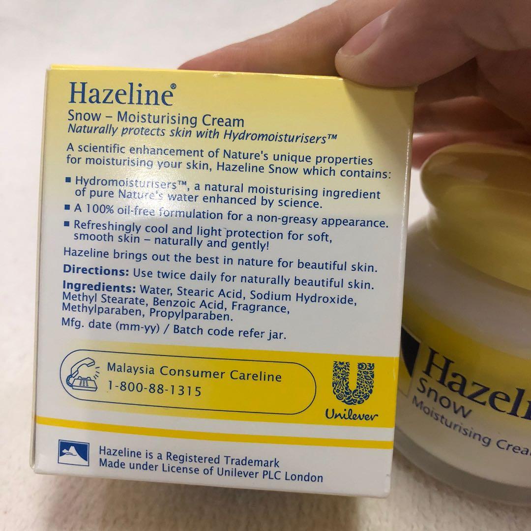 Hazeline Snow Moisturizing Cream, Beauty & Personal Care, Face, Face ...