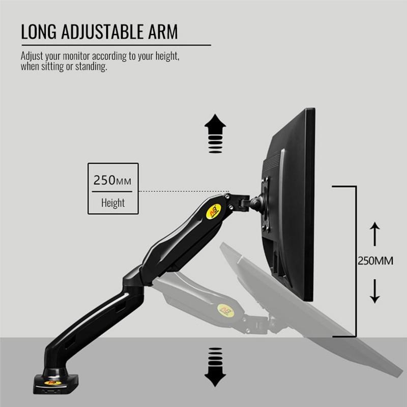 HYDRAULIC MONITOR MOUNTING ARM NB F80 ADJUSTABLE, Computers & Tech ...