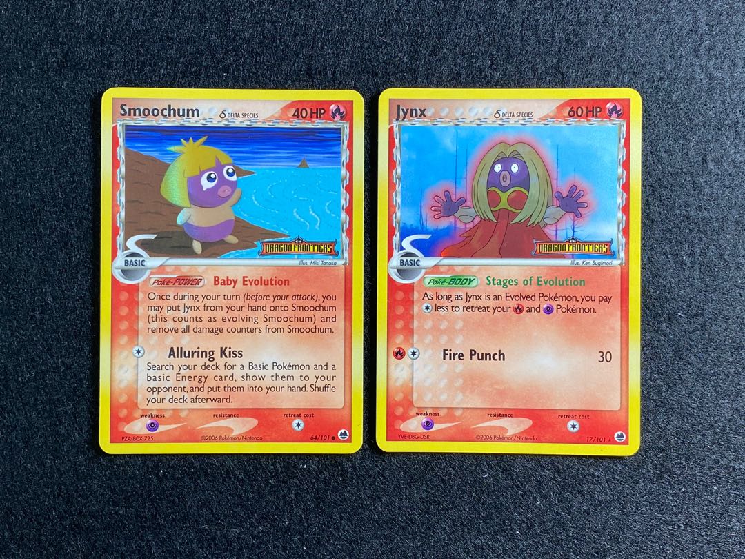 Jynx & Smoochum Pokémon Cards, Hobbies & Toys, Toys & Games on Carousell