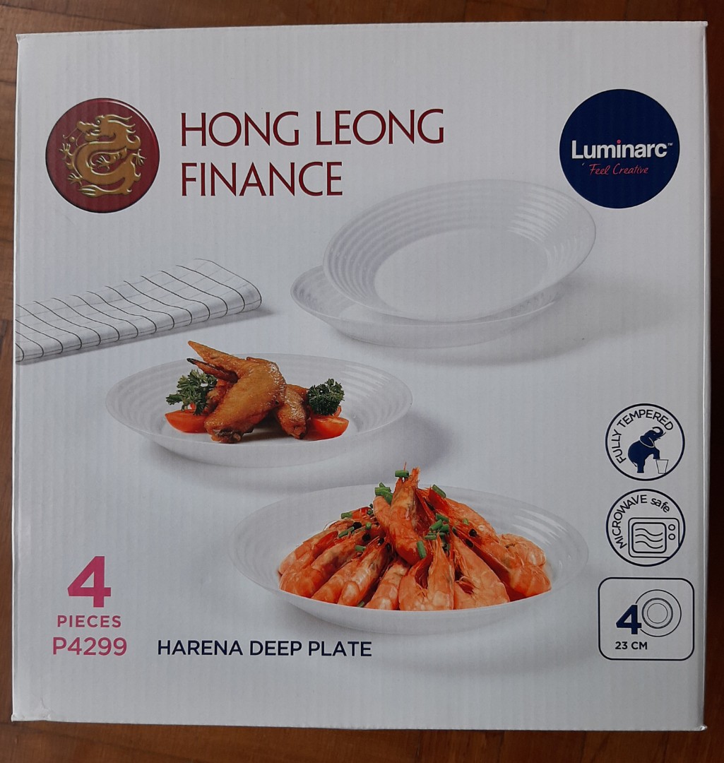 Luminarc Harena deep plates, Home Appliances, Kitchenware on Carousell