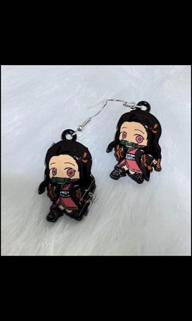Nezuko demon slayer kawaii chibi earrings, Hobbies & Toys, Memorabilia ...