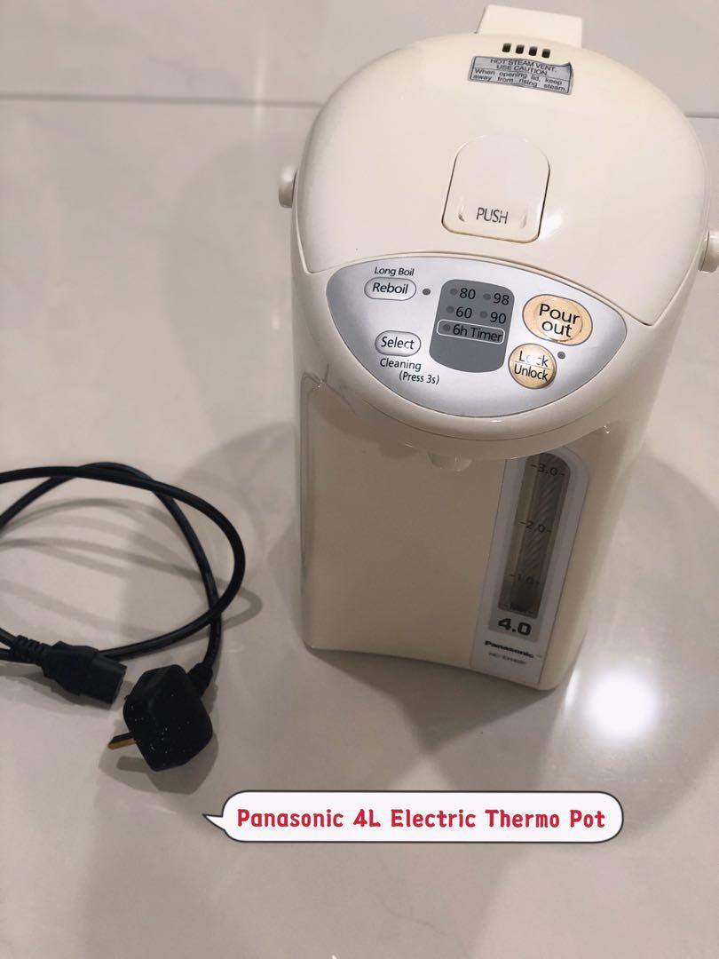Panasonic 4L Electric Thermo Pot, TV & Home Appliances, Kitchen ...