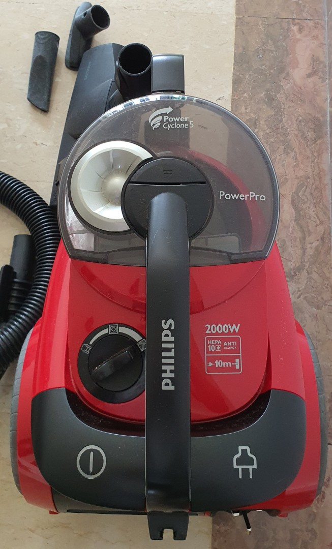 Philips Vacuum PowerPro 2000W Bagless HEPA Filter, TV & Home Appliances ...