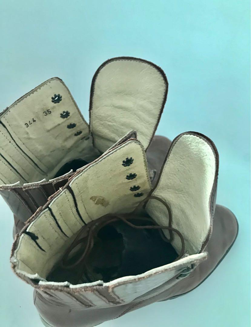 RARE authentic Vintage Italian leather boots with original laces, Women ...