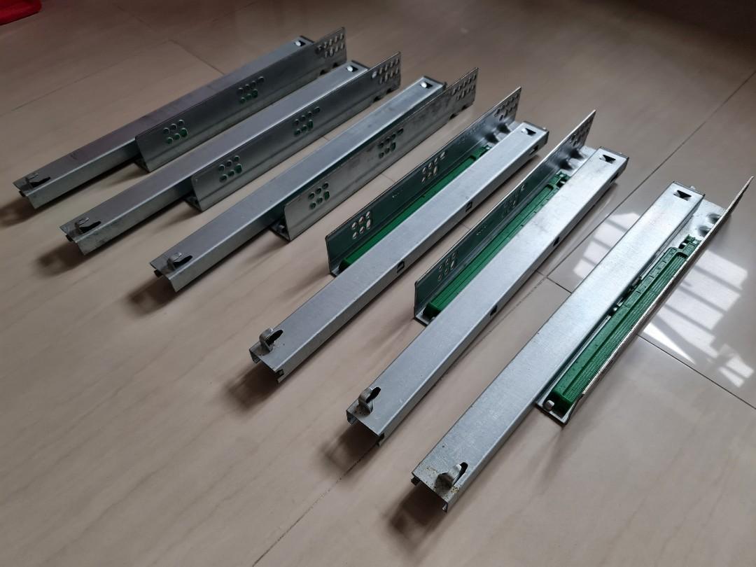 Soft close drawer rails with quick release, Furniture & Home Living ...