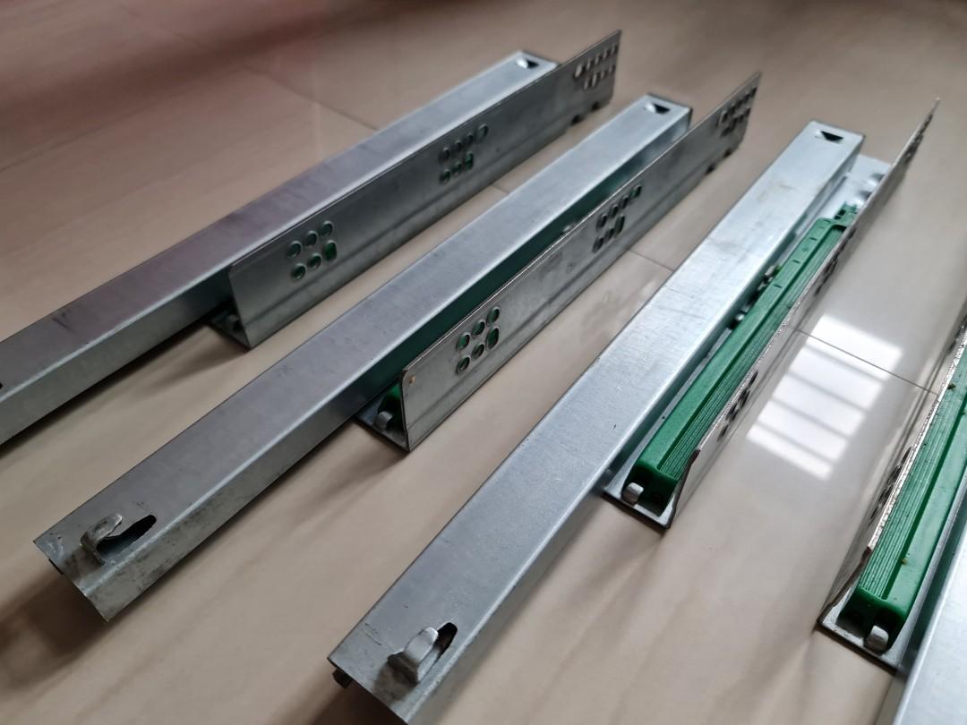 Soft close drawer rails with quick release, Furniture & Home Living ...