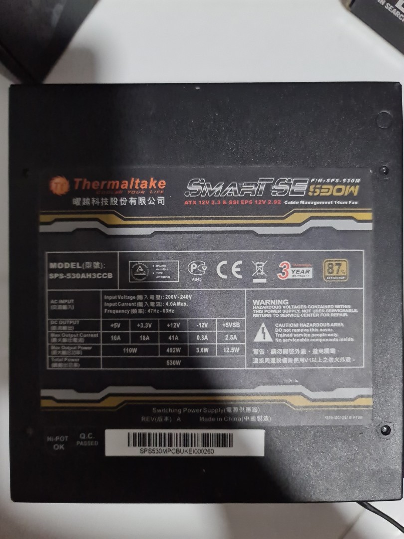 Thermaltake model SPS - 530AH3CCB, Computers & Tech, Parts ...