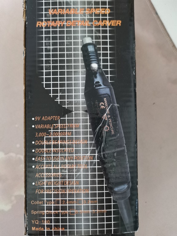 Variable Speed Rotary Detail Carver Manicure and Pedicure (Black ...