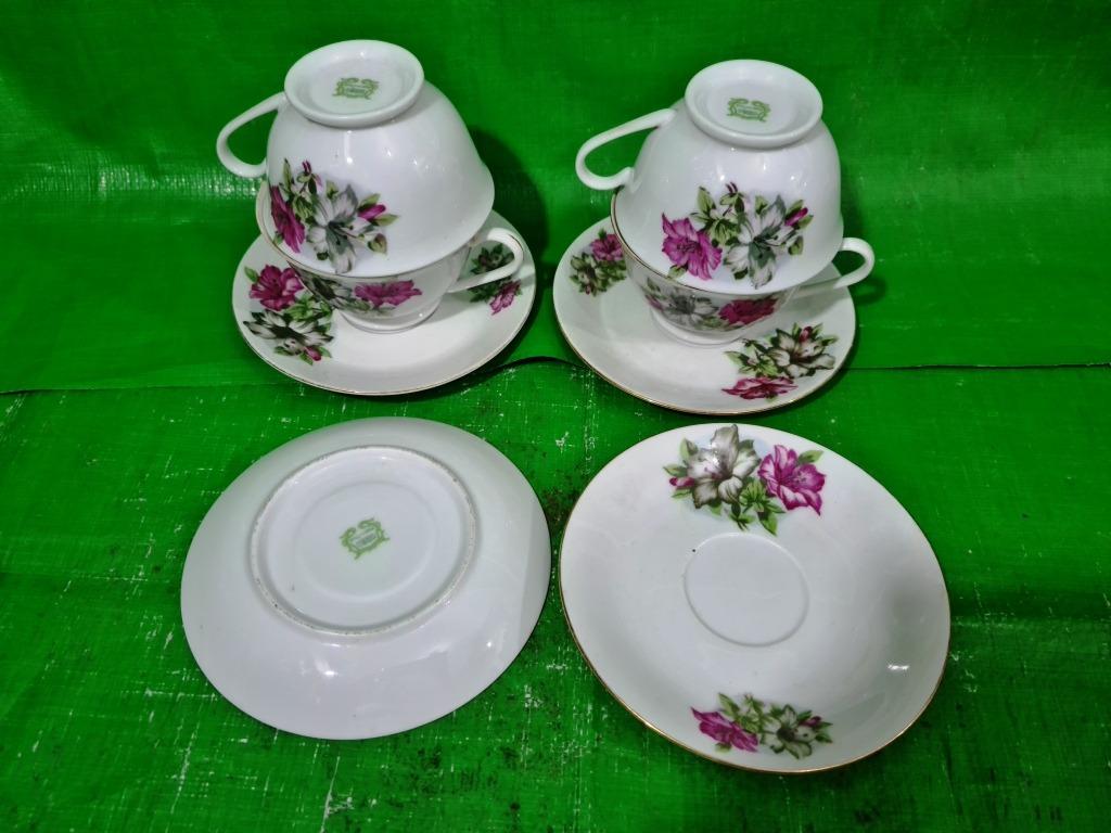 Vintage Bunga Kangkong tea set, Furniture & Home Living, Kitchenware ...