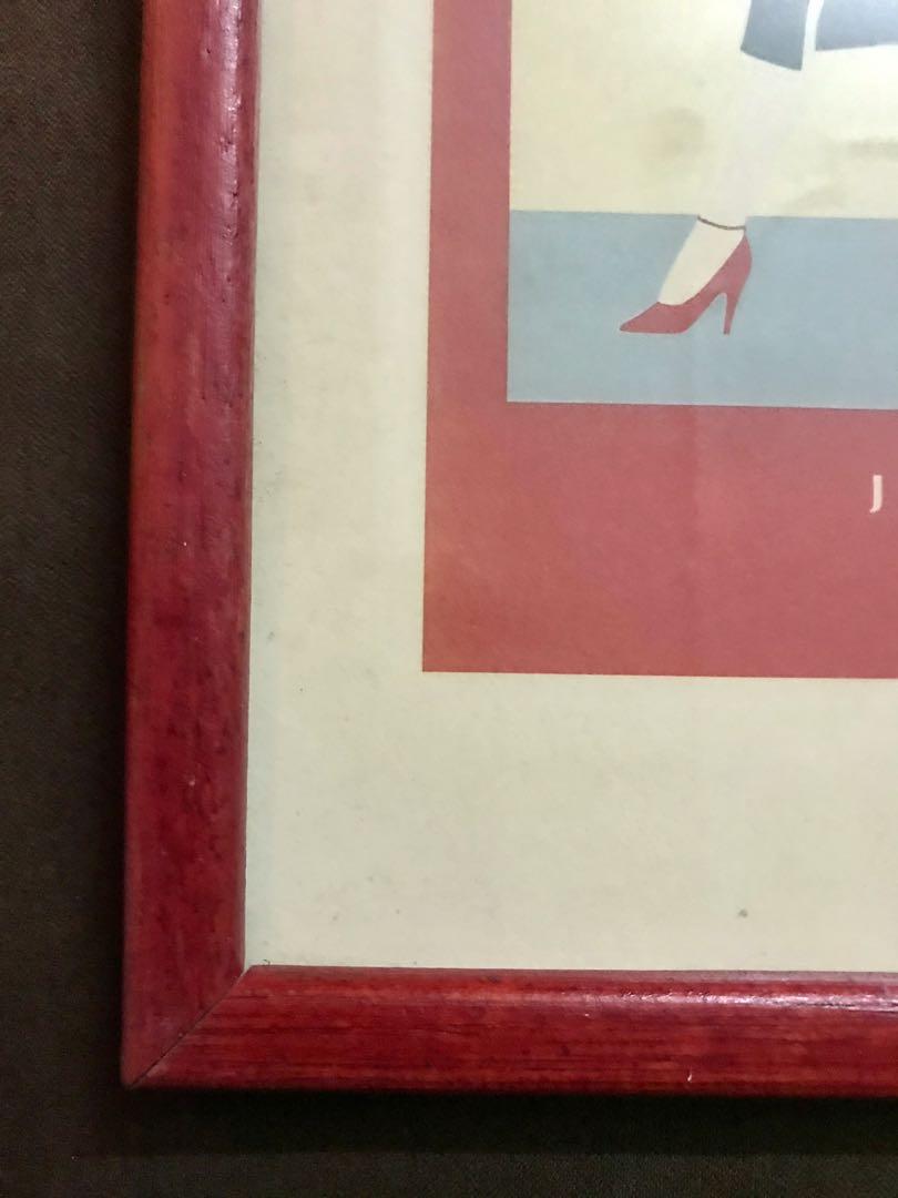 Vintage Jean Yarwood Side Walk Art Print Framed 27x22cms, Furniture ...