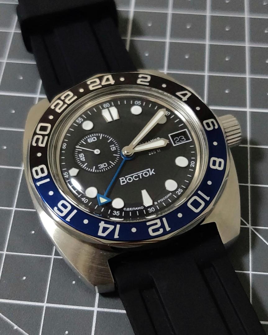 Vostok Watch Amphibian Classic 170863 (Batman bezel), Men's Fashion ...