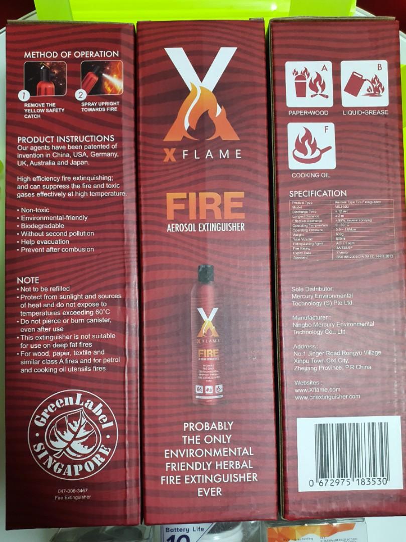 xFlame Fire extinguisher approved by SCDF, Everything Else on Carousell