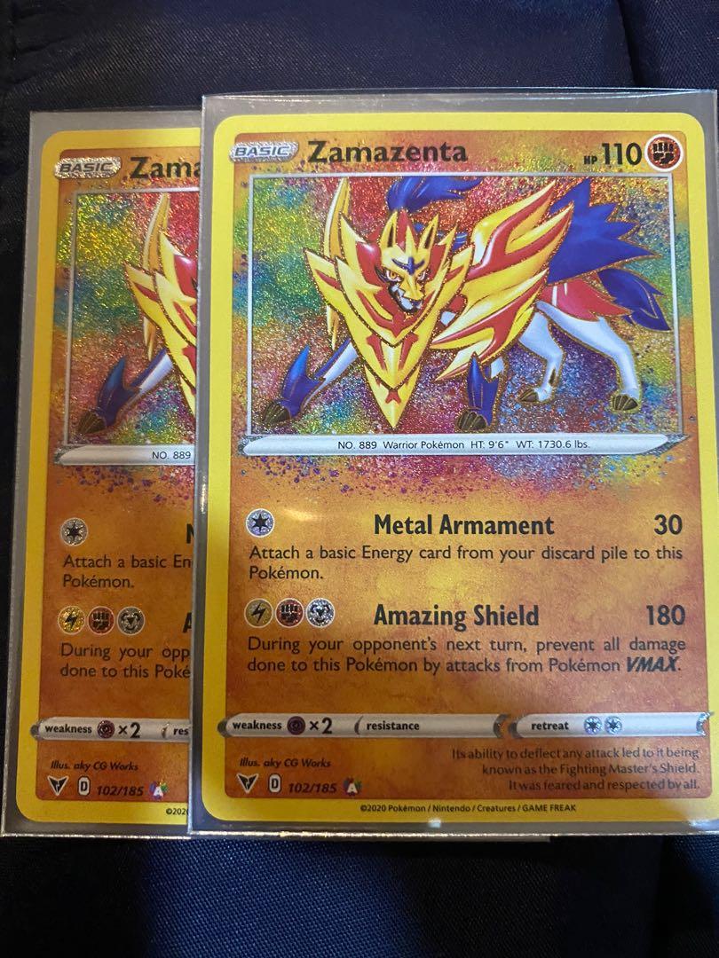 Zamazenta AR & Rayquaza AR (Vivid Voltage), Hobbies & Toys, Toys ...
