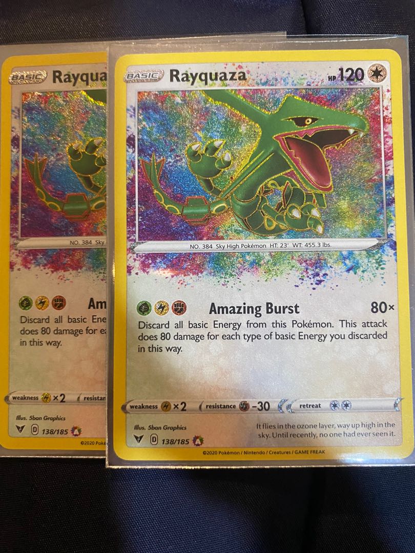 Zamazenta AR & Rayquaza AR (Vivid Voltage), Hobbies & Toys, Toys ...
