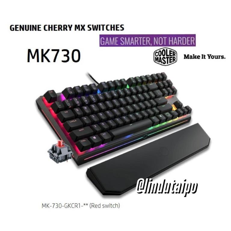 【請查詢存貨】全新行貨 - Cooler Master MK730 RGB 有線機械式電競鍵盤 (英) (紅軸), 電腦＆科技, 電腦周邊及 ...