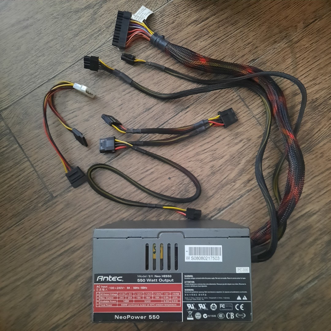 Antec Neo HE550 550W ATX PSU 模組 電腦火牛 ( 模組線唔齊 ), 電腦＆科技, 手提電腦 - Carousell