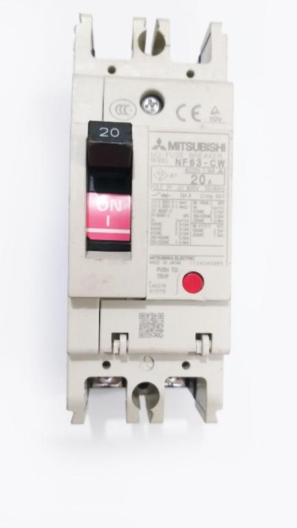 Circuit Breaker 20A Mitsubishi 20 amperes single phase NF63-CW ...