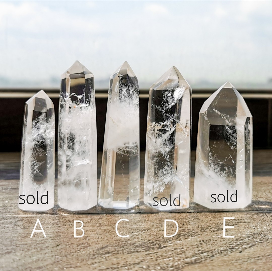 Clear quartz pointer crystal tower , chakra, energy healing (白水晶 ...