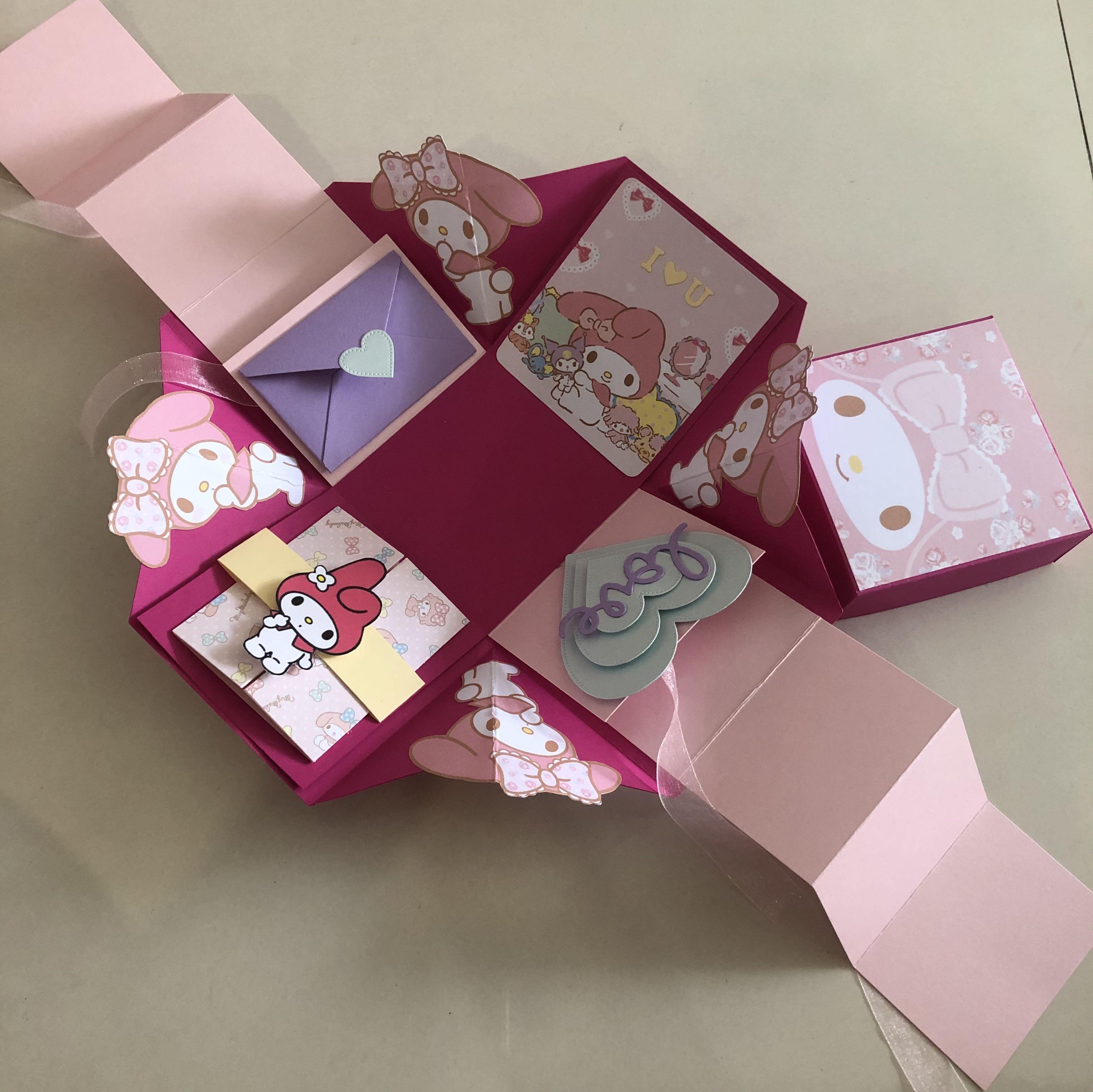 Customised cartoon explosion box with lighthouse , pull tab in blue ...