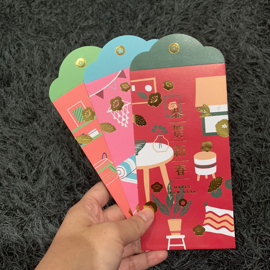 Kaison Sampul Raya Cina (3pcs), Furniture & Home Living, Home Decor ...