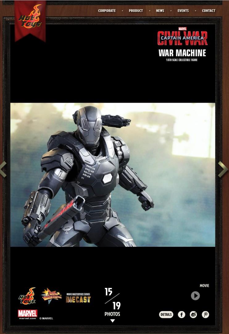 Hot Toys - MMS344D15 - Captain America: Civil War: 1/6th scale War ...