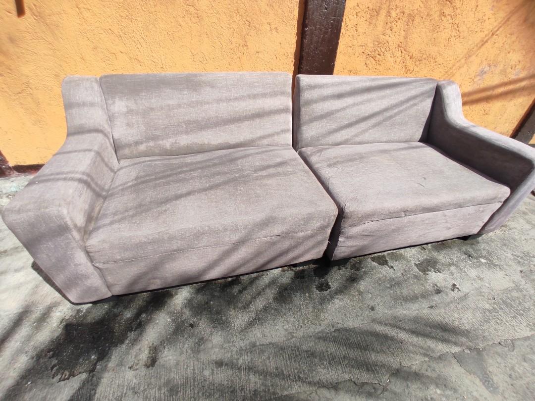 L shape Sala set, Furniture & Home Living, Furniture, Sofas on Carousell