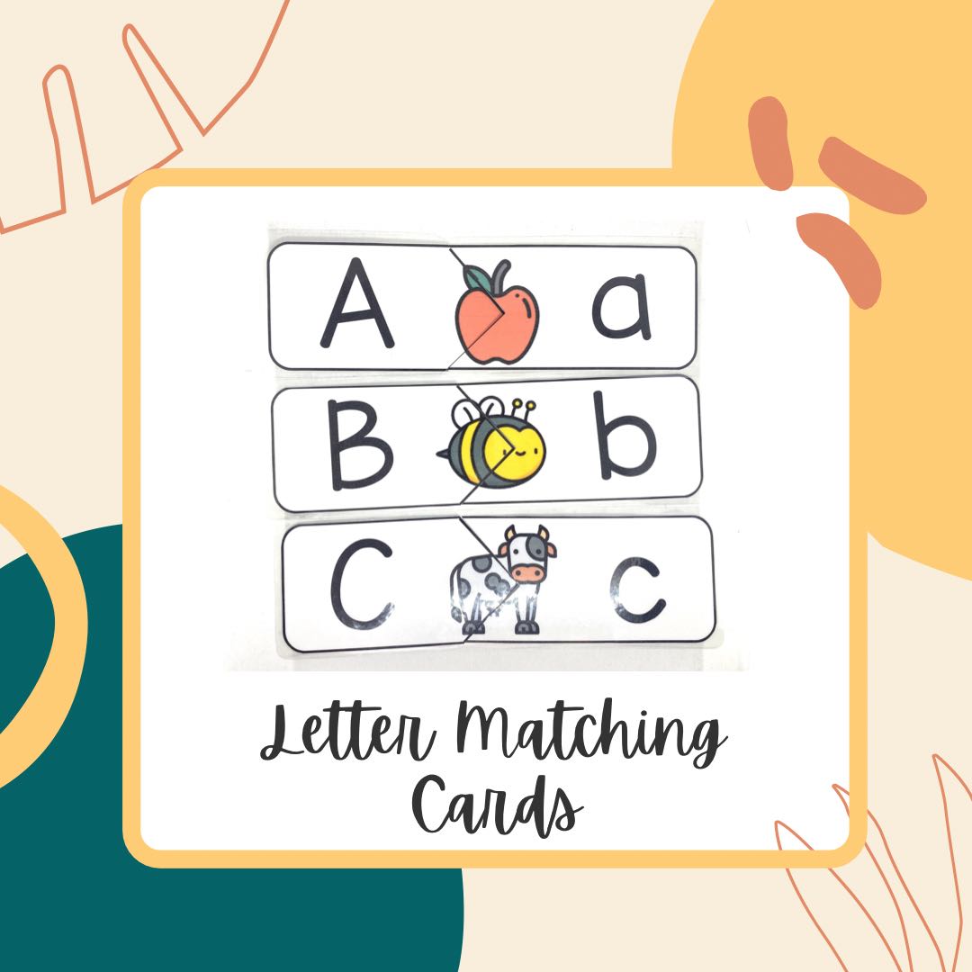 Letter Matching Cards, Hobbies & Toys, Stationery & Craft, Handmade ...