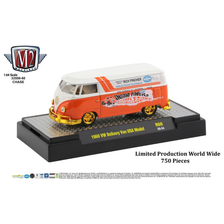 M2 Machines 1:64 Volkswagen USA Model Chase VW Delivery Van Diecast Car ...