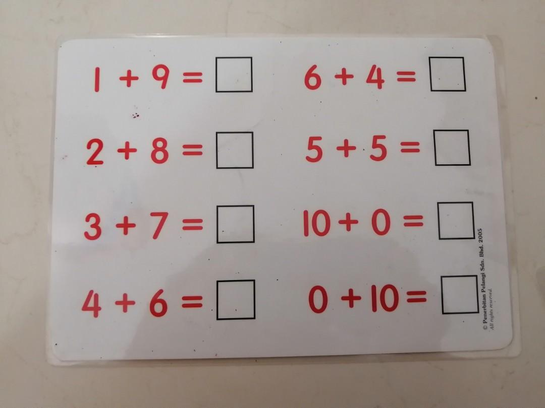 Math Flashcards for preschoolers, Hobbies & Toys, Books & Magazines ...