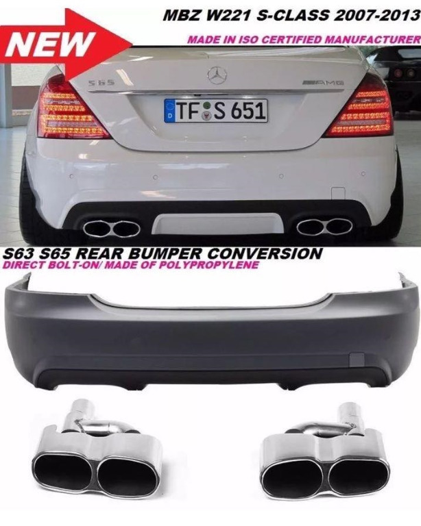 MERCEDES BENZ REAR BUMPER CONVERSION S550-S600, Car Parts & Accessories ...