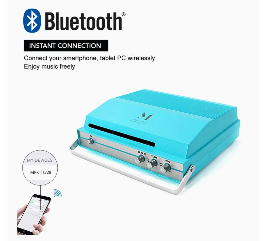 Music Public Kingdom Turntable TT228 Retro Classic Design 7 Inch 45 Rpm ...