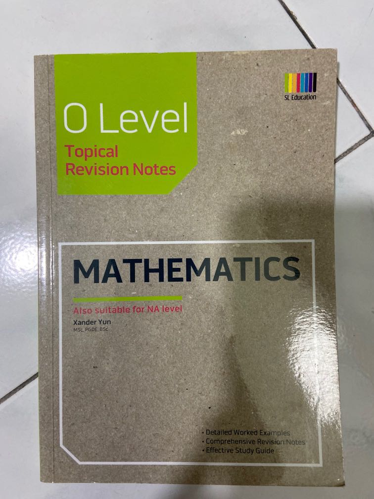 O Level Topical Revision Notes Mathematics, Hobbies & Toys, Books ...