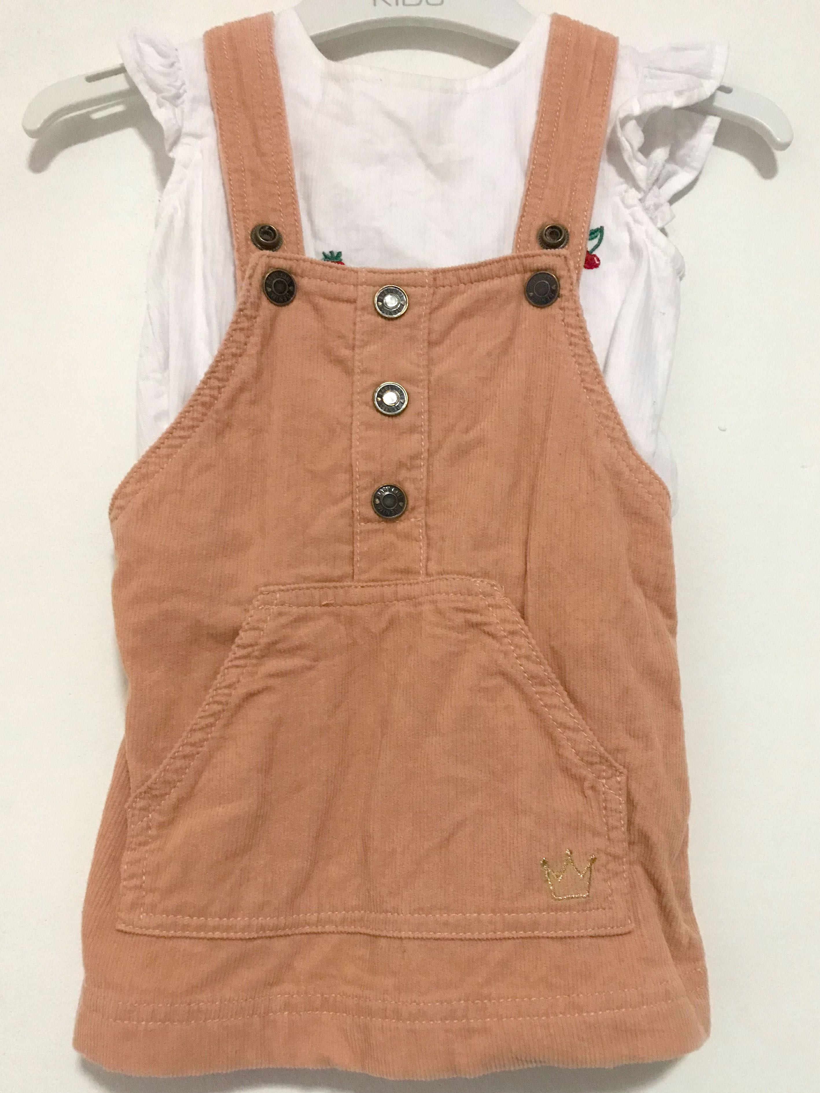 Overalls & top (Fox), Babies & Kids, Babies & Kids Fashion on Carousell