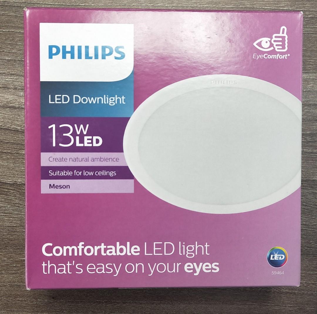 Philips 59464 Meson LED Downlight 13W (6500K 125 RD), Furniture & Home ...