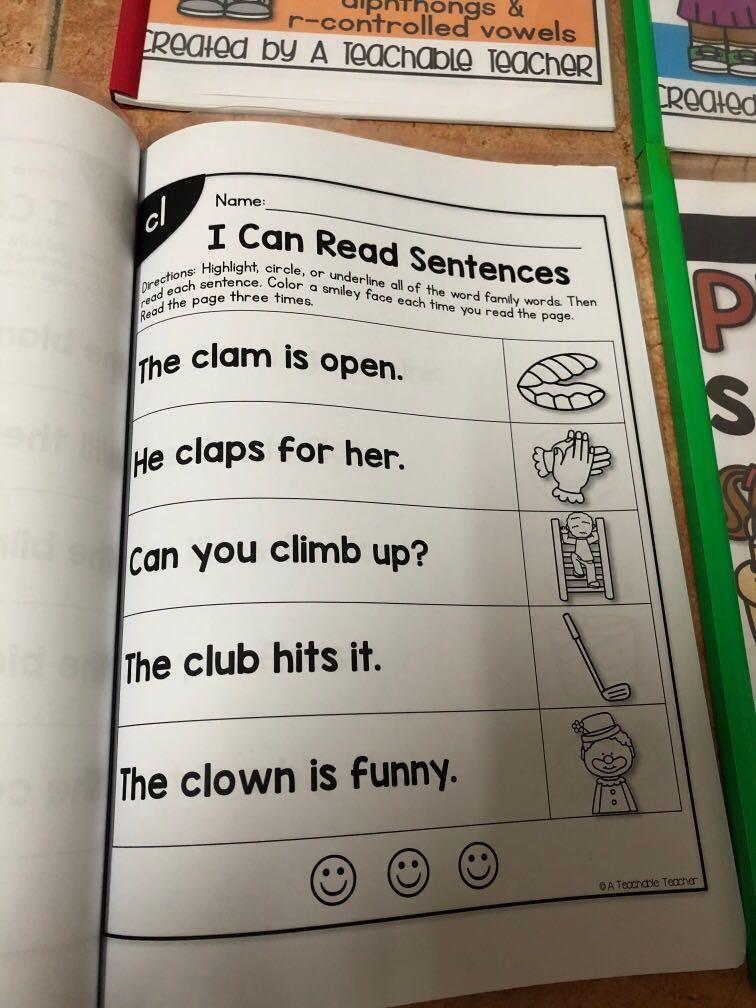 Phonics reading workbook, Hobbies & Toys, Books & Magazines, Assessment ...