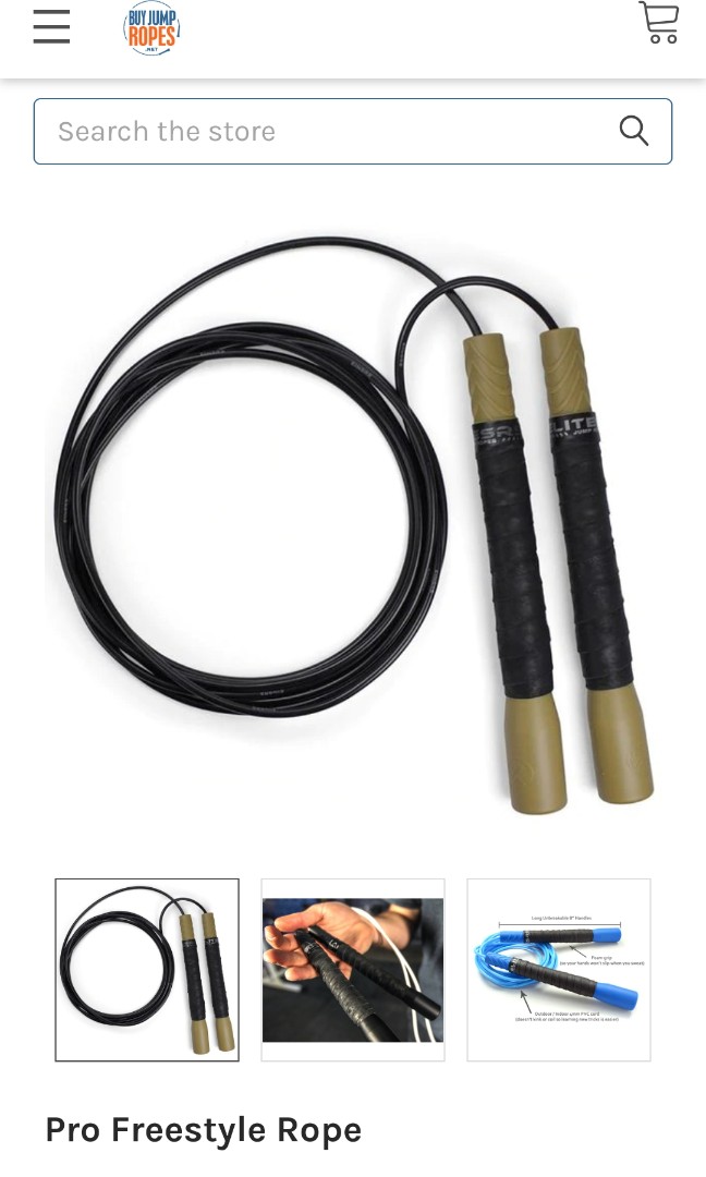 Pro freestyle jump rope, Sports Equipment, Exercise & Fitness, Toning ...