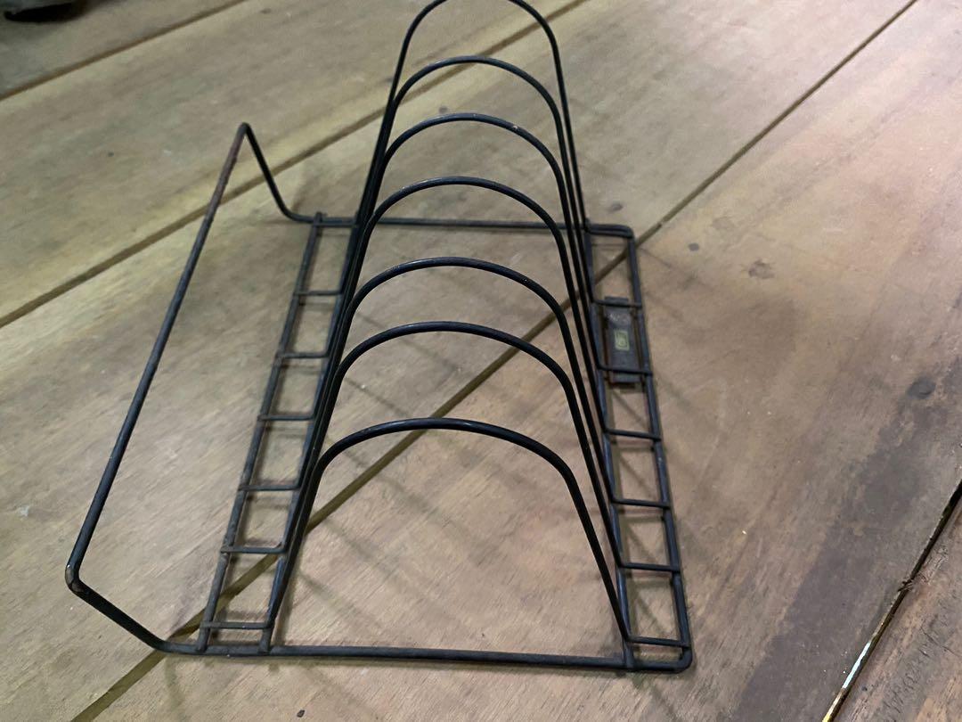 Vintage Metal Rack For Plates/ Records., Furniture & Home Living, Home ...