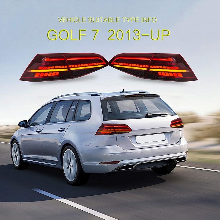VLAND LED Taillights for Volkswagen Golf 7 MK7 MK7.5 2013-2019 w ...