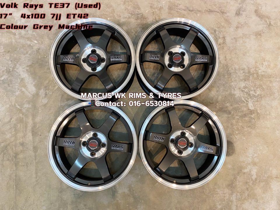 Volk Rays Te37 17” 4x100, Auto Accessories on Carousell